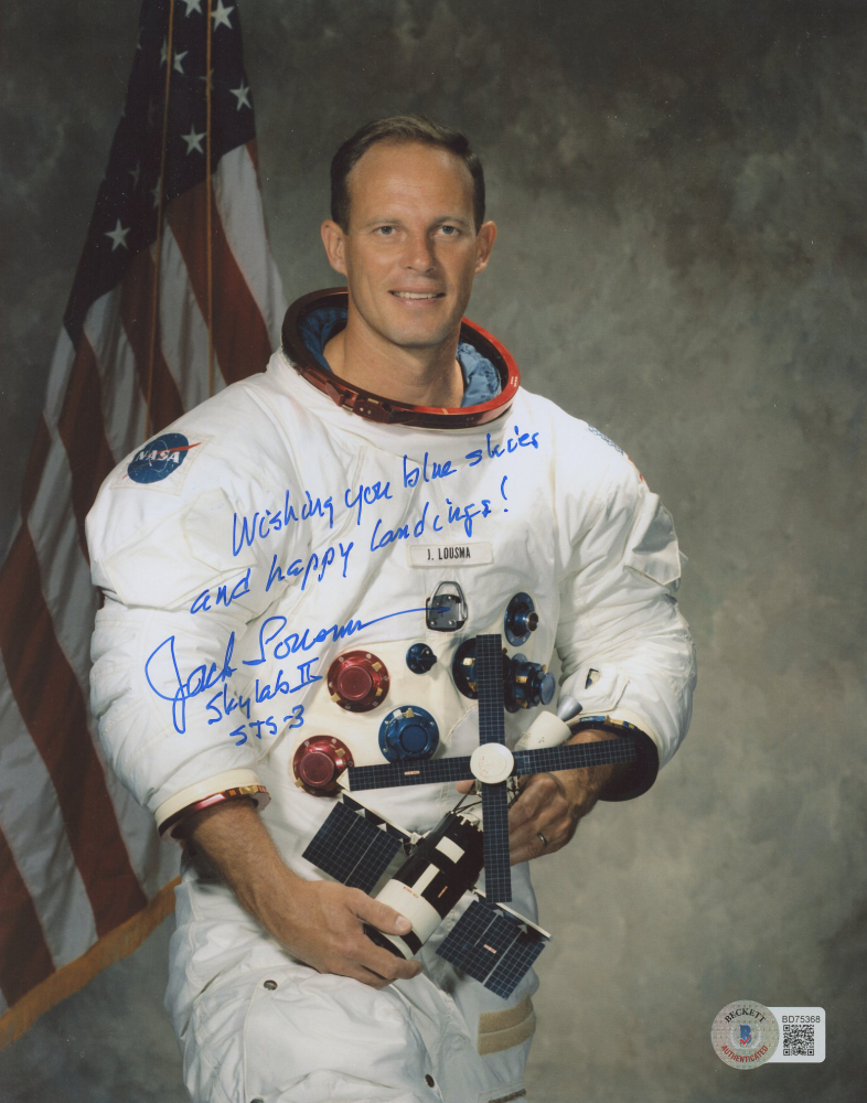 Jack R. Lousma Signed NASA 8x10 Photo with Multiple Inscriptions ...