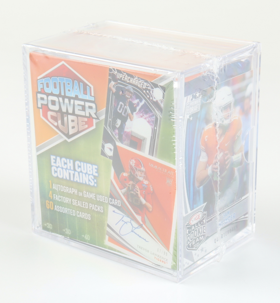 Football Mystery Power Cube with (60) Cards | Pristine Auction