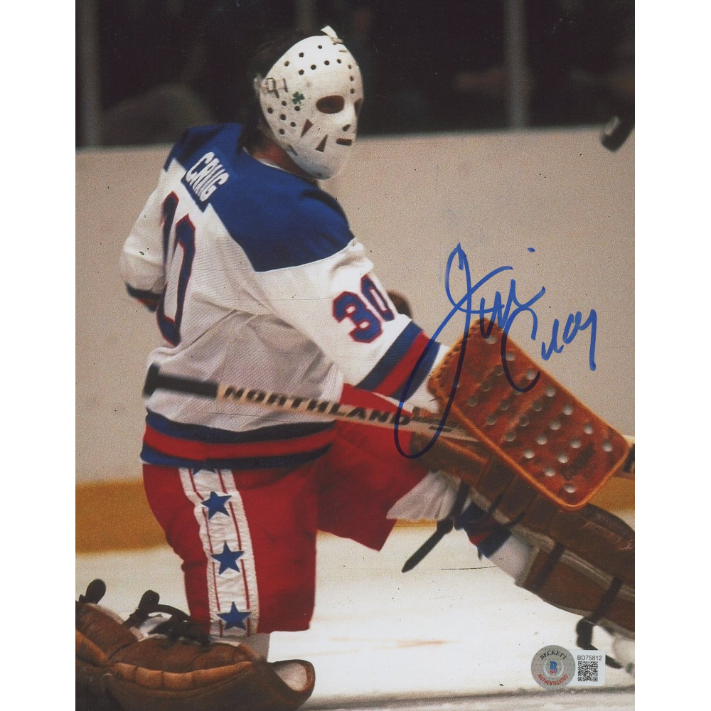 Jim Craig Signed Team USA 8x10 Photo (Beckett) | Pristine Auction