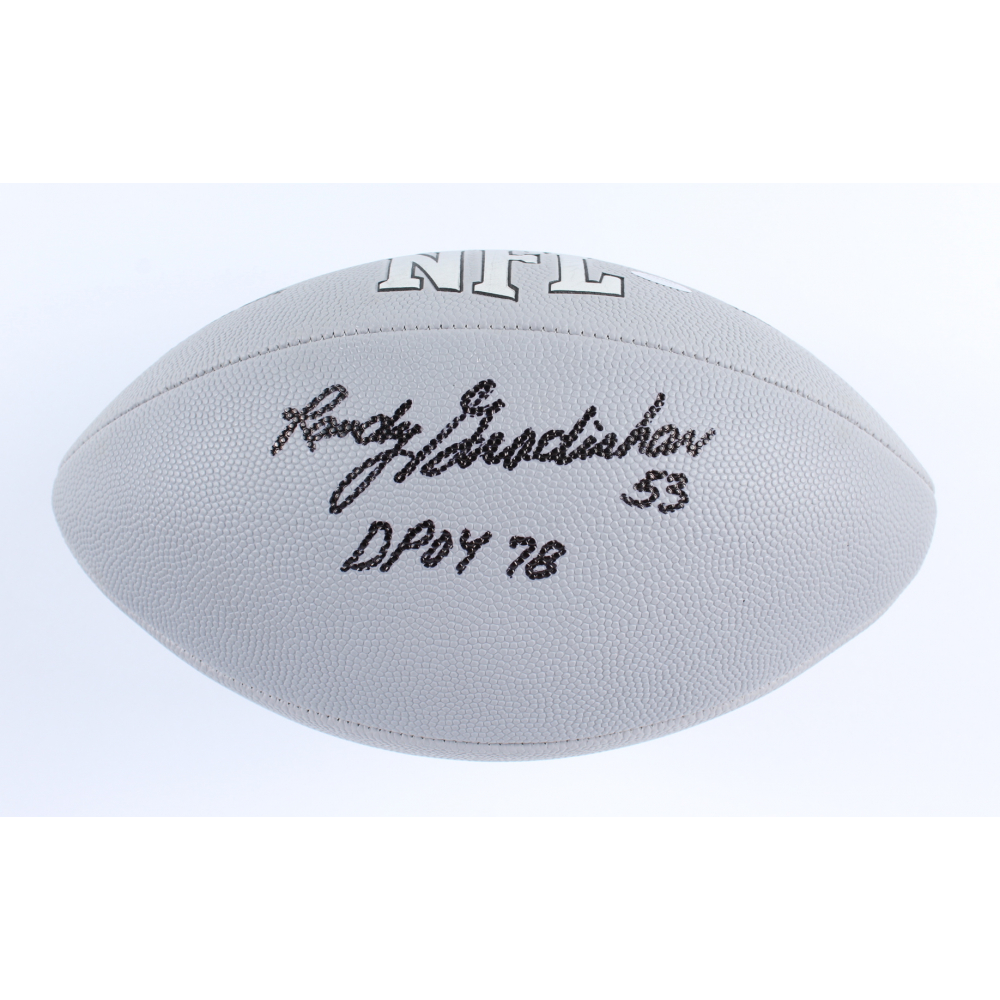 Randy Gradishar Signed Silver NFL Football Inscribed "DPOY 78 ...