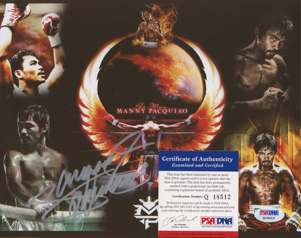 Manny Pacquiao Signed 8x10 Photo (PSA) | Pristine Auction