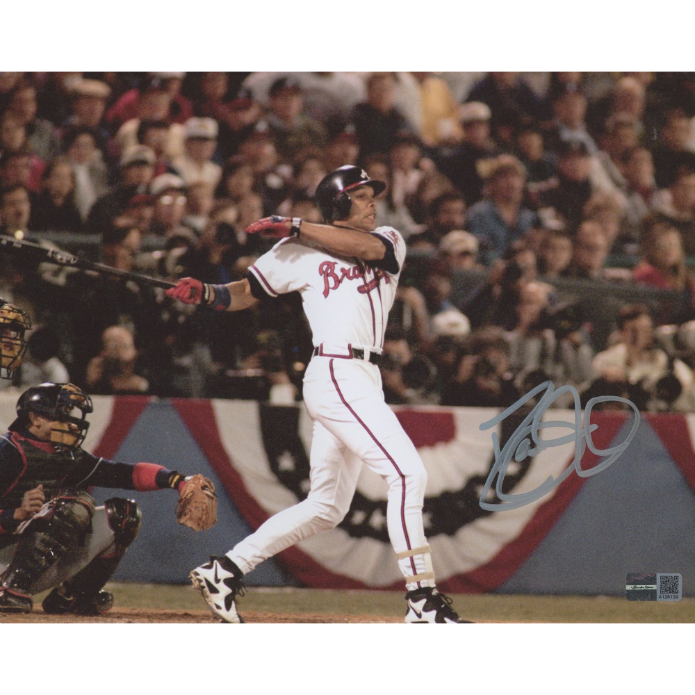 David Justice Signed Braves 8x10 Photo (Steiner) | Pristine Auction