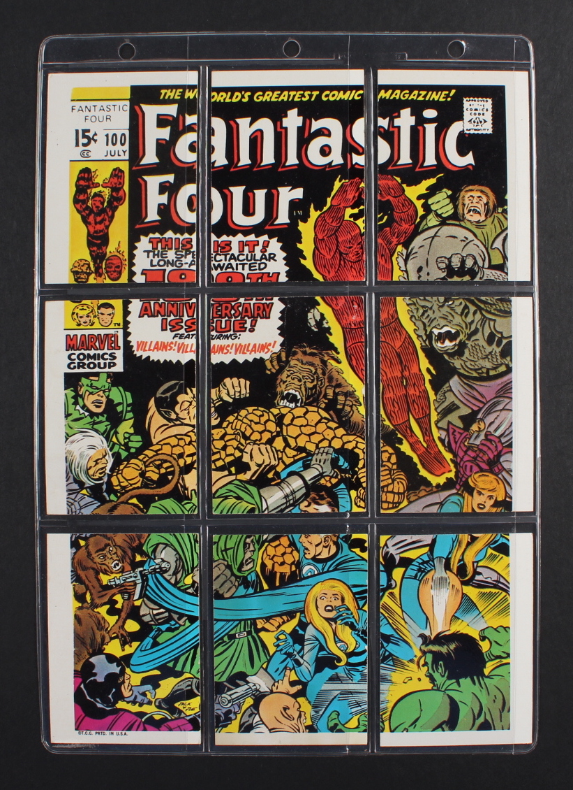 1975 Topps Comic Book Heroes Complete Checklist Puzzle with (9) Cards ...