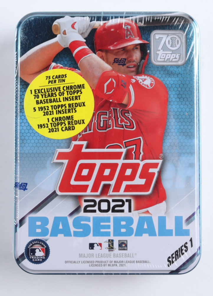 2021 Topps Series 1 Baseball Collectible Tin with (75) Cards | Pristine ...