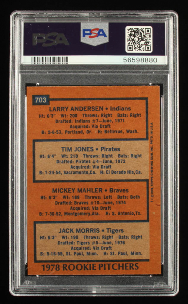 Larry Andersen / Tim Jones Mickey Mahler / Jack Morris 1978 Topps #703 ...