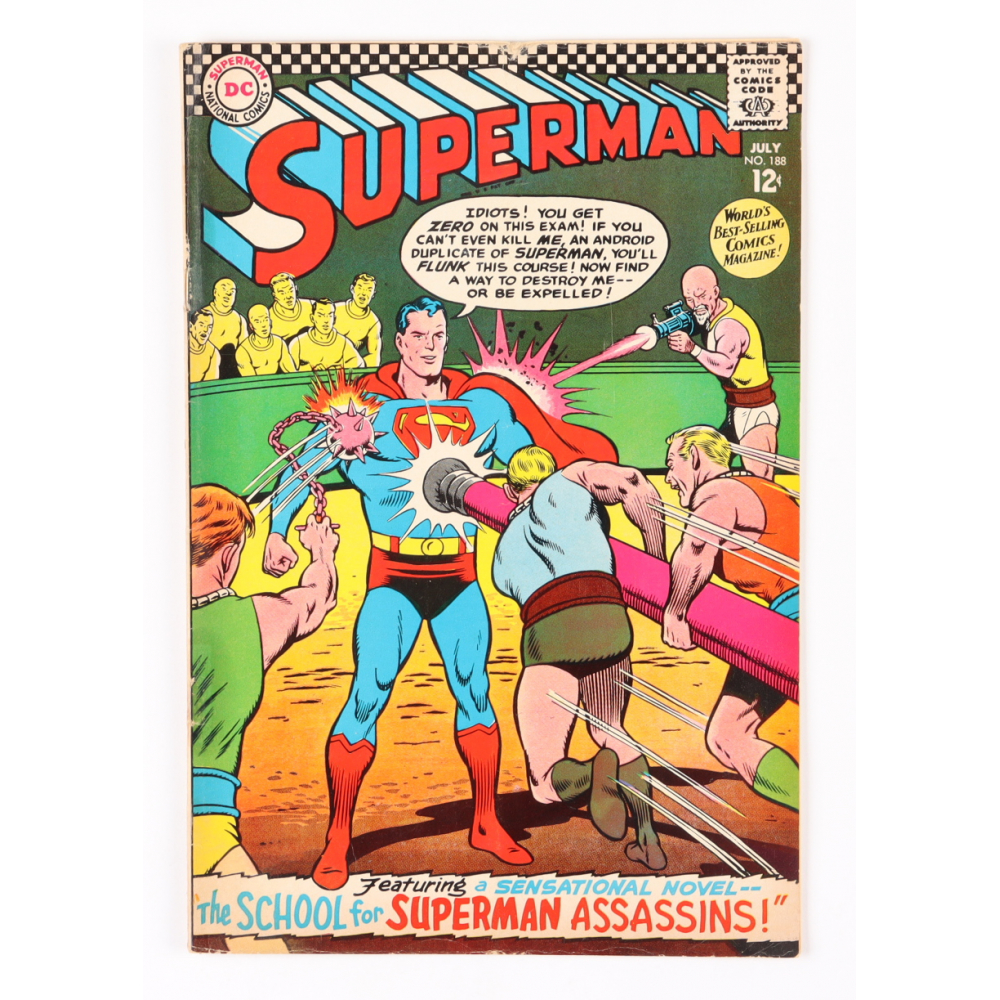 Vintage 1966 "Superman" Issue #188 DC Comic Book | Pristine Auction