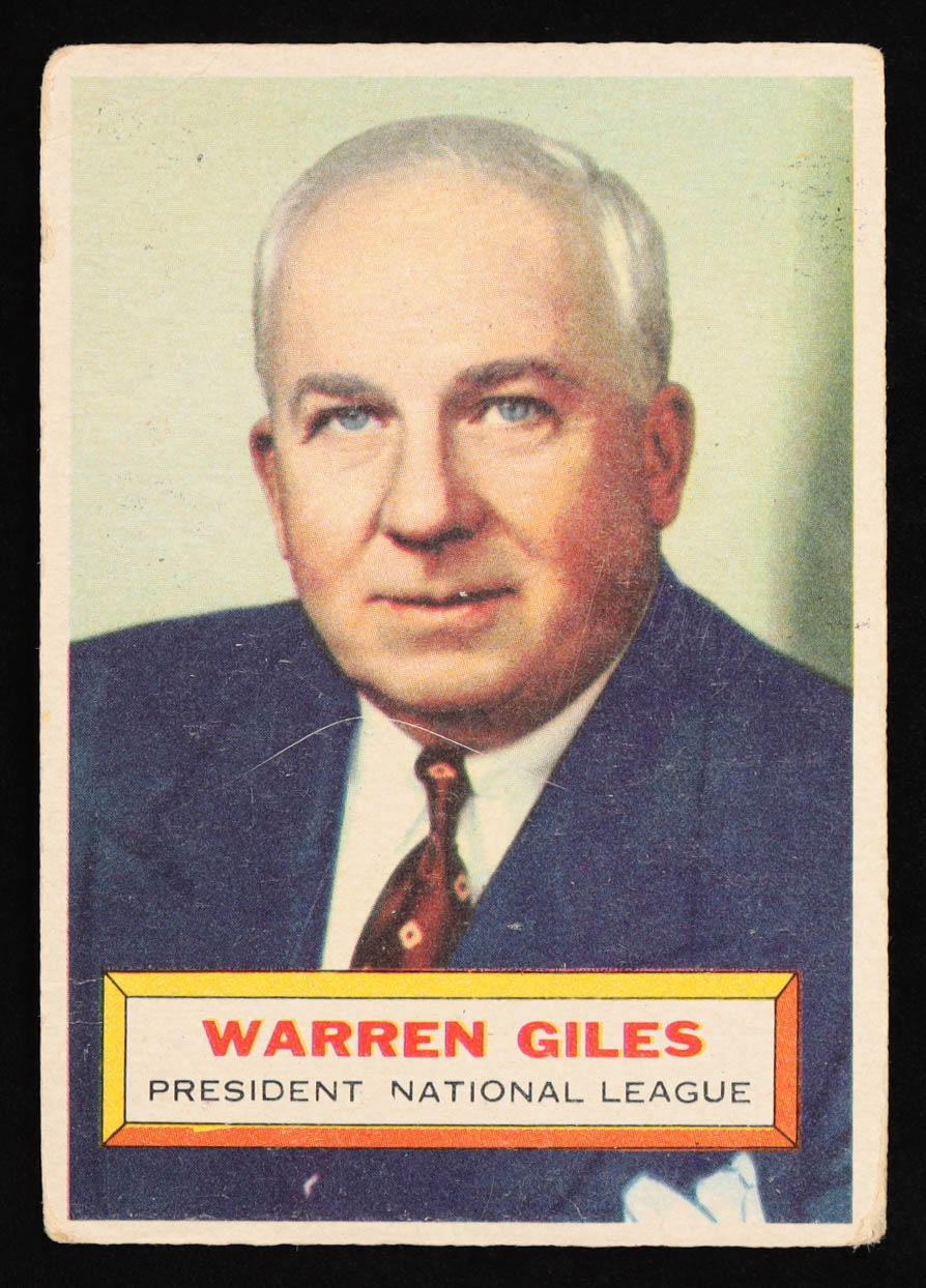Warren Giles 1956 Topps #2 PRES DP | Pristine Auction