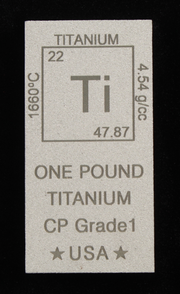 One Pound Titanium Periodic Table Design USA Bullion Bar | Barnebys