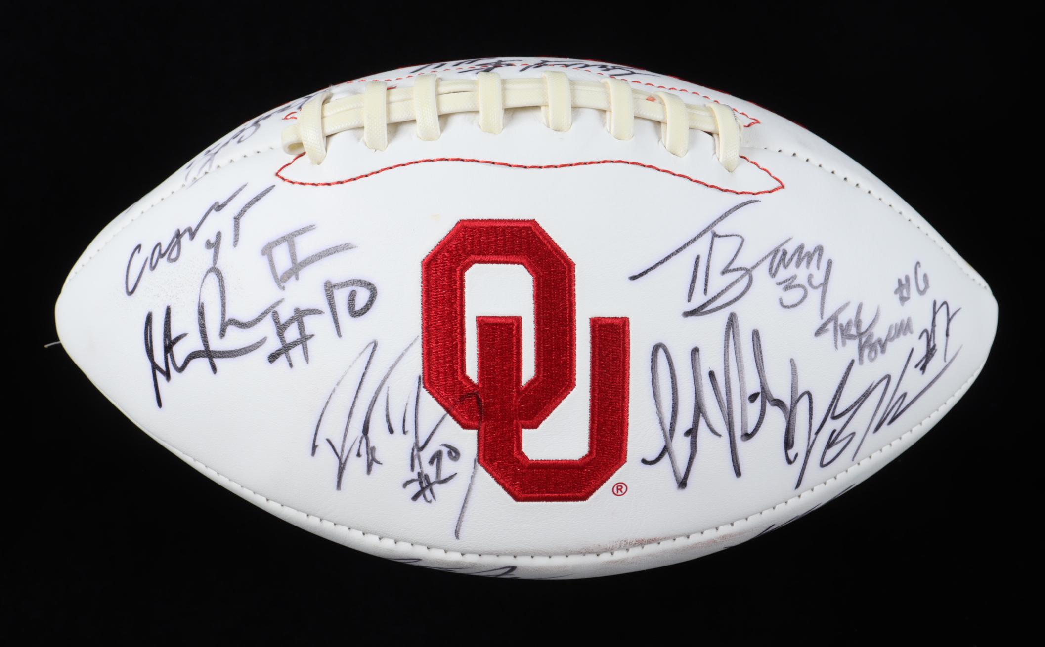 2016 Oklahoma Sooners Logo Football Team-Signed by (23) with Lincoln ...