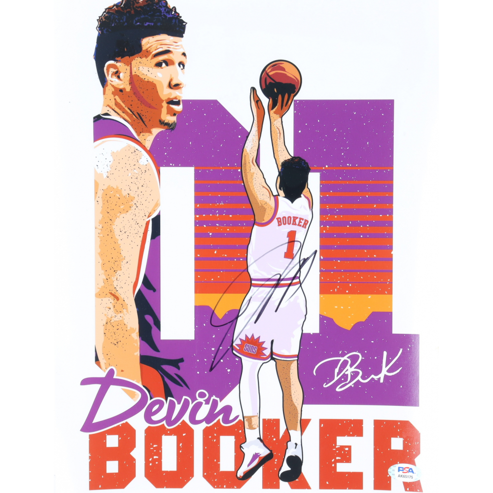 Devin Booker Signed Suns 11x14 Photo (PSA) | Pristine Auction