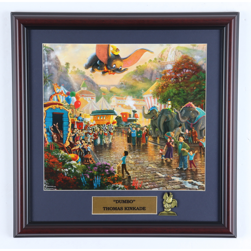 Thomas Kinkade "Dumbo" 16x16 Custom Framed Print Display with Bronze ...