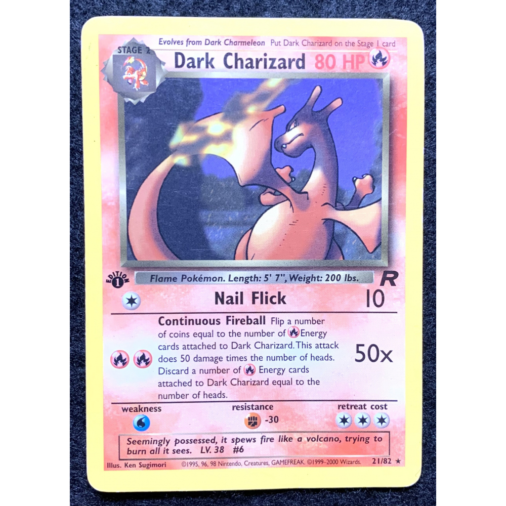 Dark Charizard 2000 Pokemon Team Rocket 1st Edition #21 | Pristine Auction