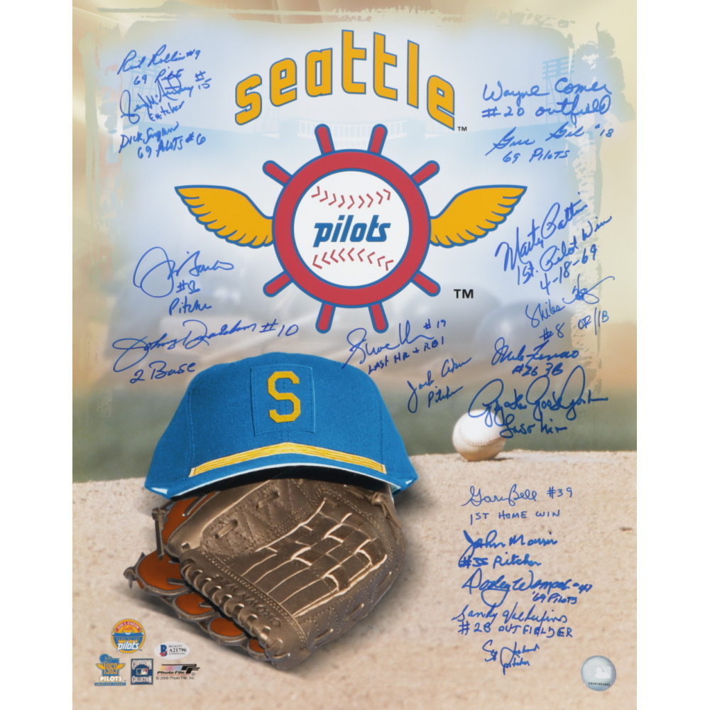 1969 Seattle Pilots 16x20 Photo Team-Signed by (18) with Jim Aker, Rich ...