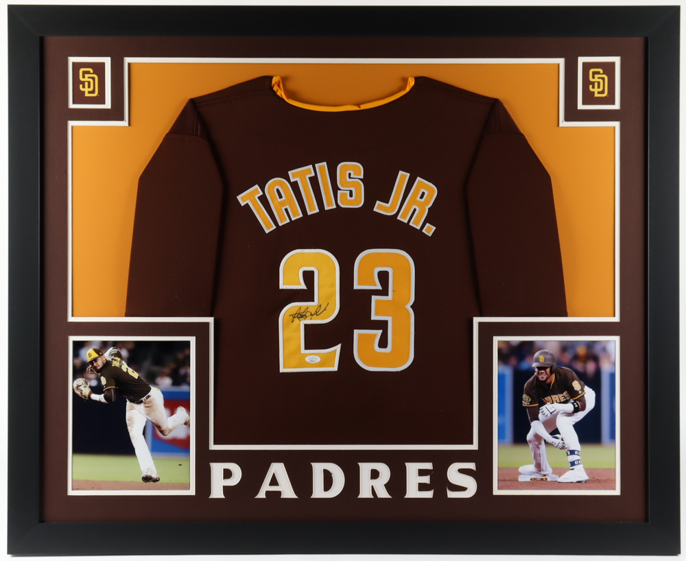 Fernando Tatis Jr. Signed 35x43 Custom Framed Jersey Display (JSA) | Pristine Auction