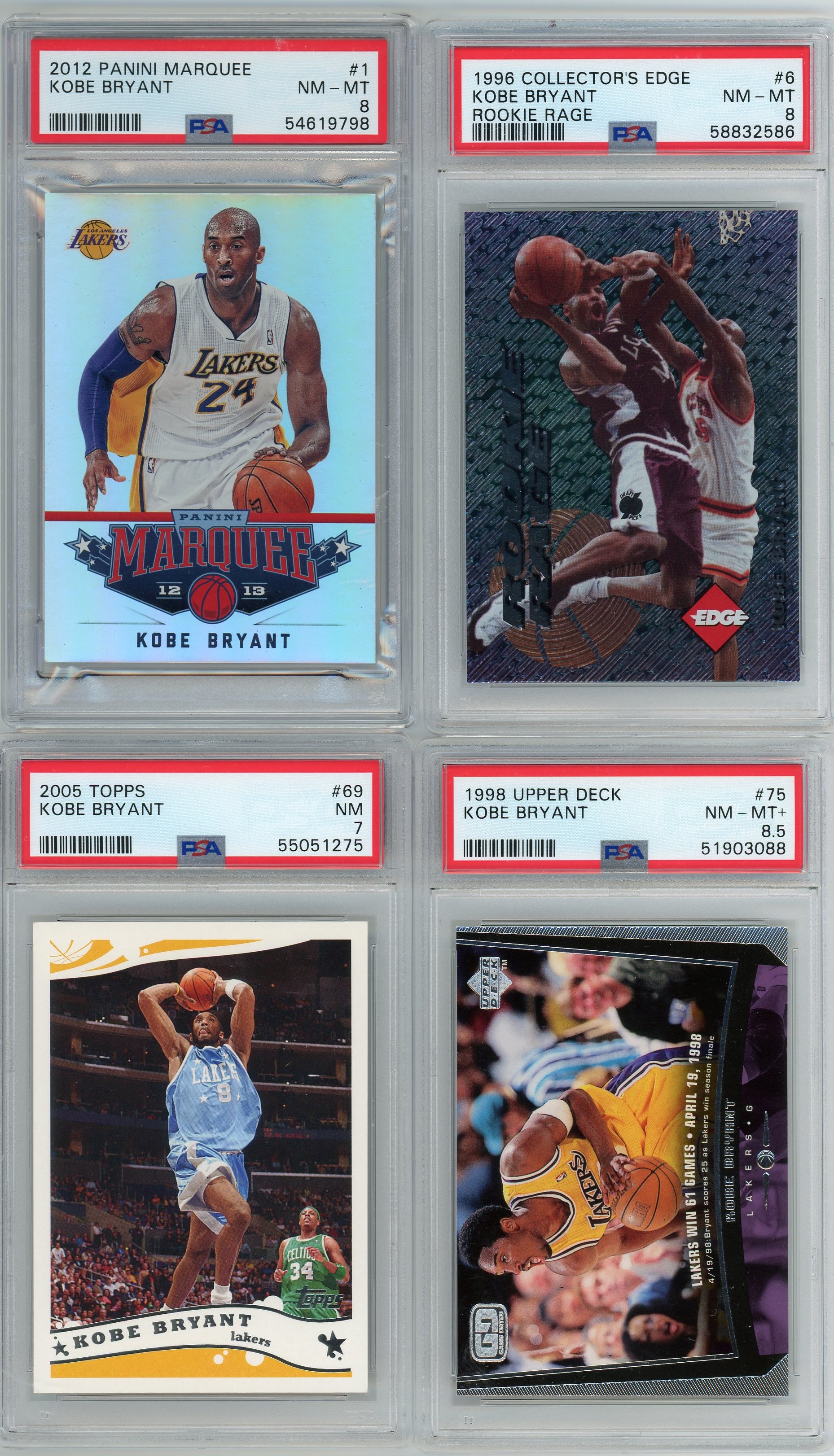 Sports Memorabilia Boxes Kobe Bryant PSA Graded Mystery Box Series 1 ...