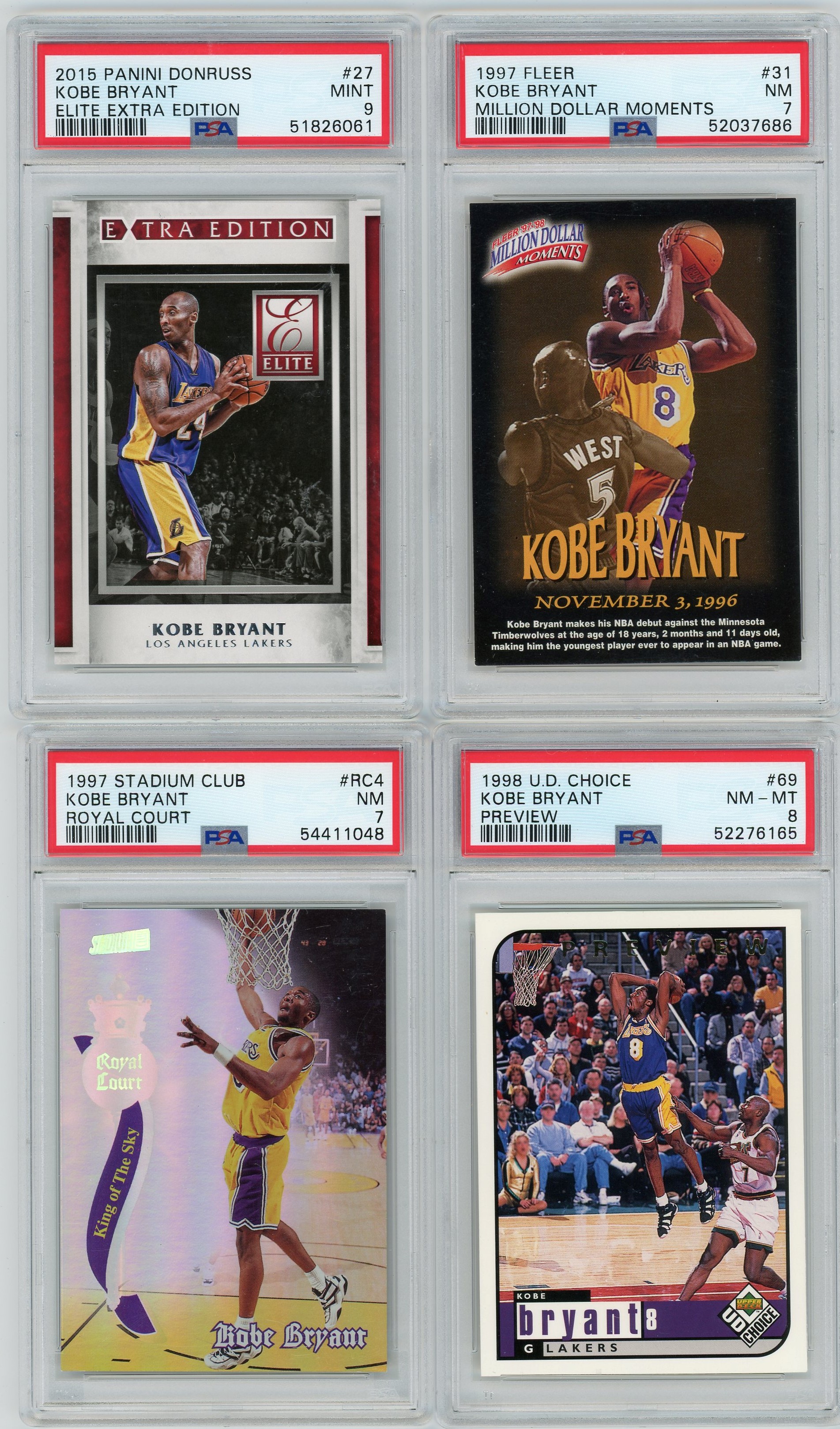 Sports Memorabilia Boxes Kobe Bryant PSA Graded Mystery Box Series 1 ...