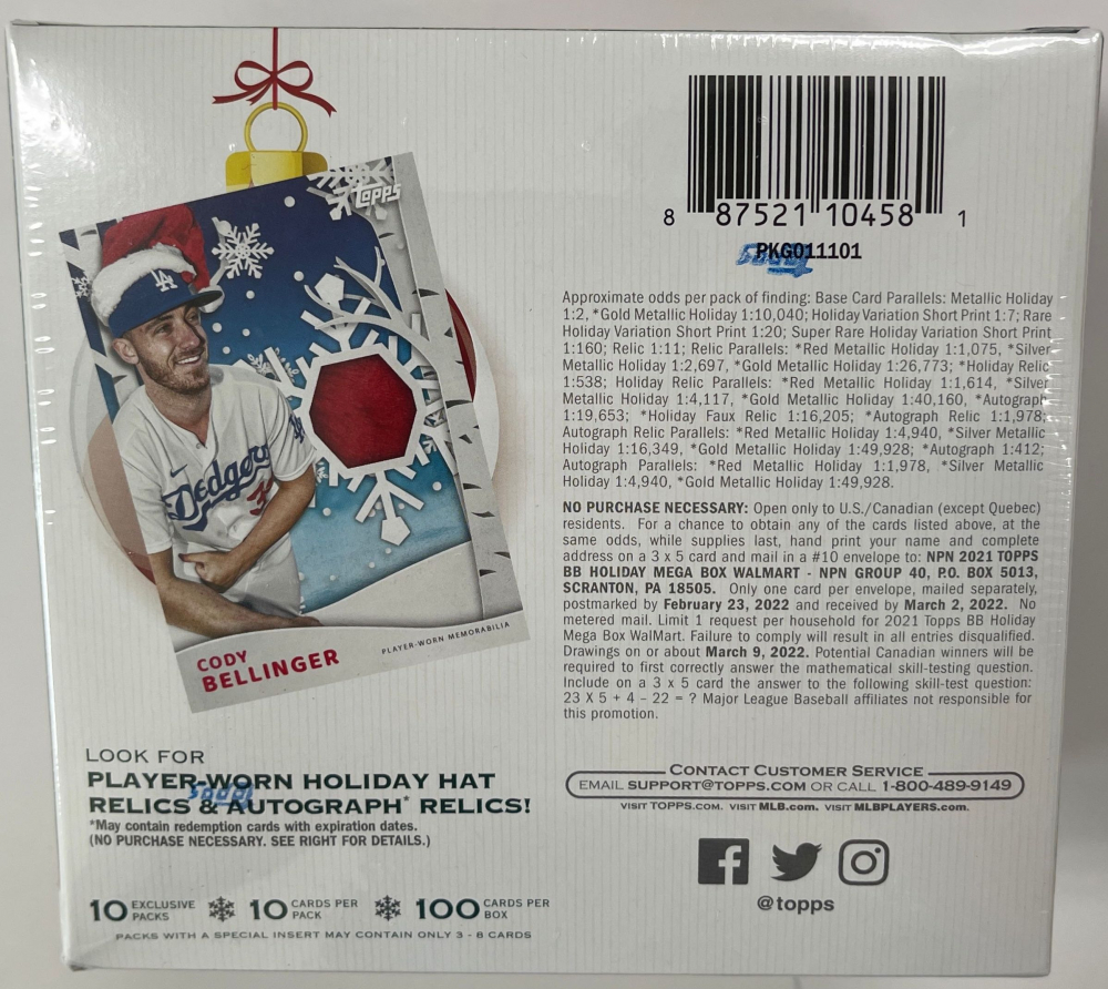 2021 Topps Holiday Baseball Mega Box | Pristine Auction