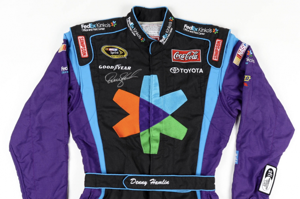 Denny Hamlin Signed & Race-Used 2014 NASCAR Cup Series FedEx Driver's ...