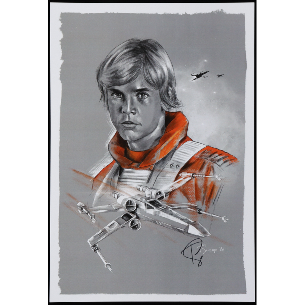 Luke Skywalker - "Star Wars" 13x19 Signed Lithograph by Tony Santiago ...