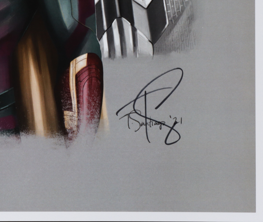 Vision Marvel Comics 13x19 Signed Lithograph By Tony Santiago Pa