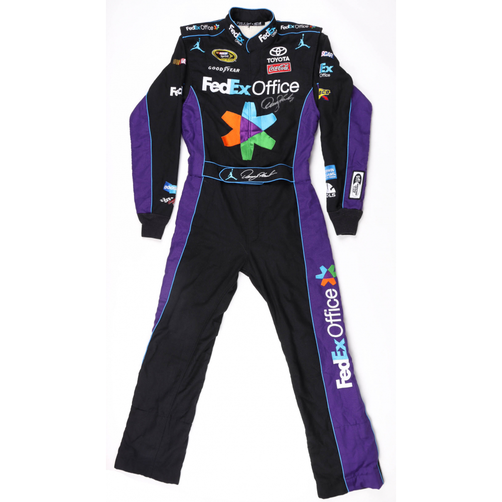 Denny Hamlin Signed & Race-Used 2013 NASCAR Cup Series FedEx Driver's ...