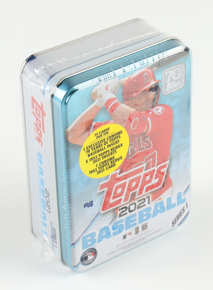 2021 Topps Series 1 Baseball Collectible Tin with (75) Cards | Pristine ...