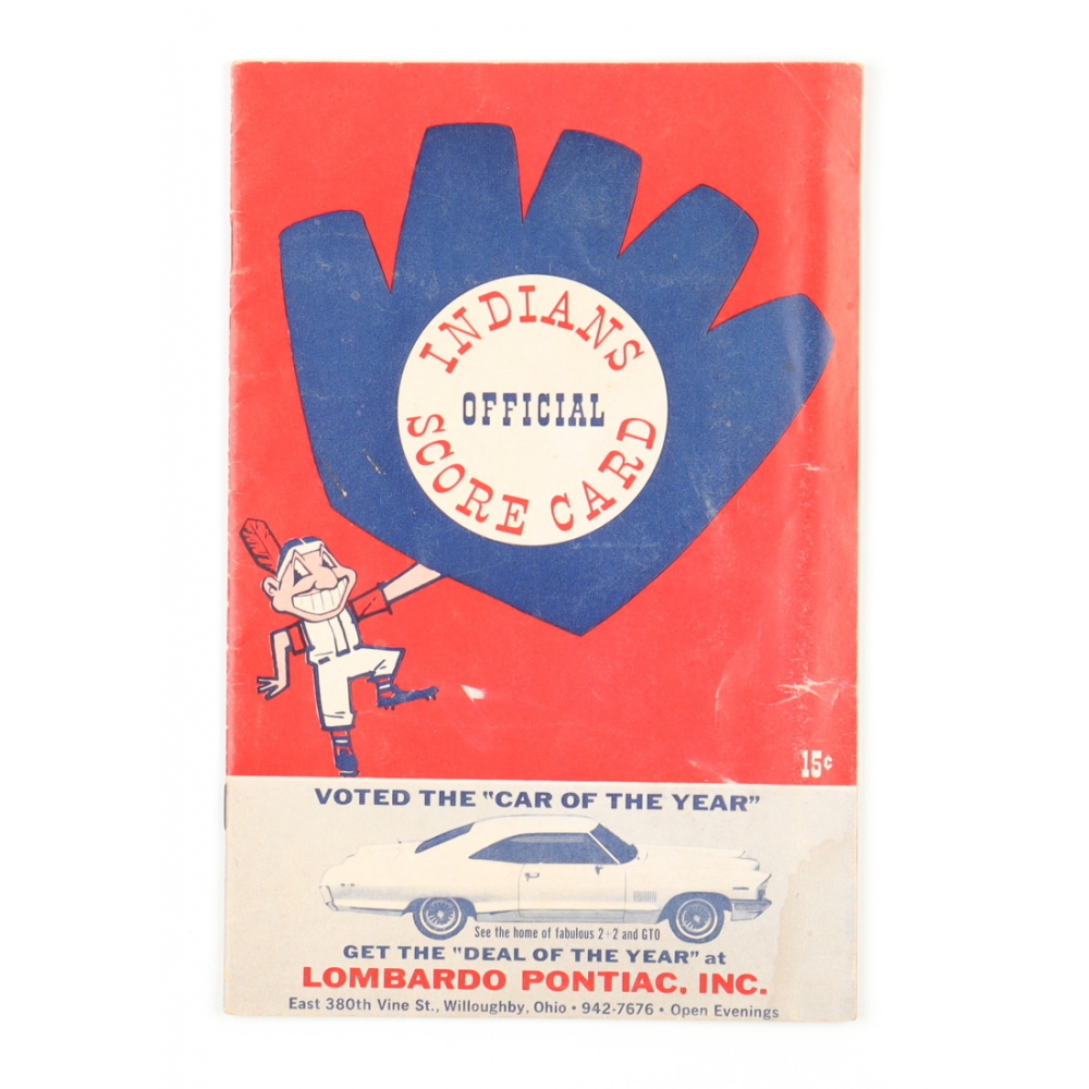 1965 Indians Official Score Card vs. Senators | Pristine Auction