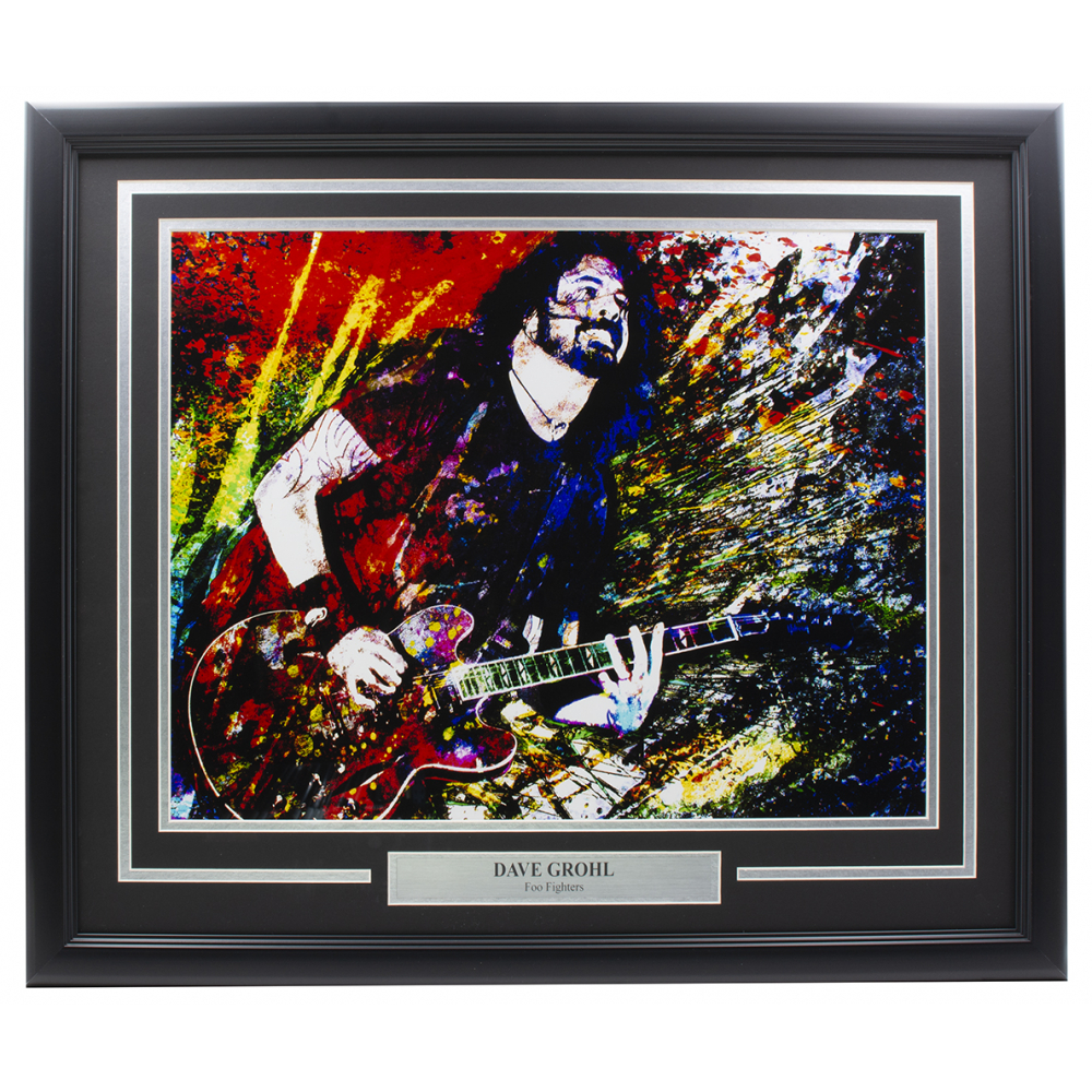 Dave Grohl Signed 22x27 Custom Framed Photo Display | Pristine Auction