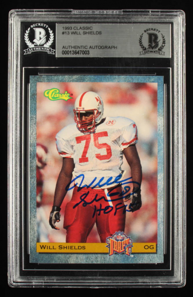 Will Shields Signed 1993 Classic #13 Inscribed "HOF 15" (BGS ...