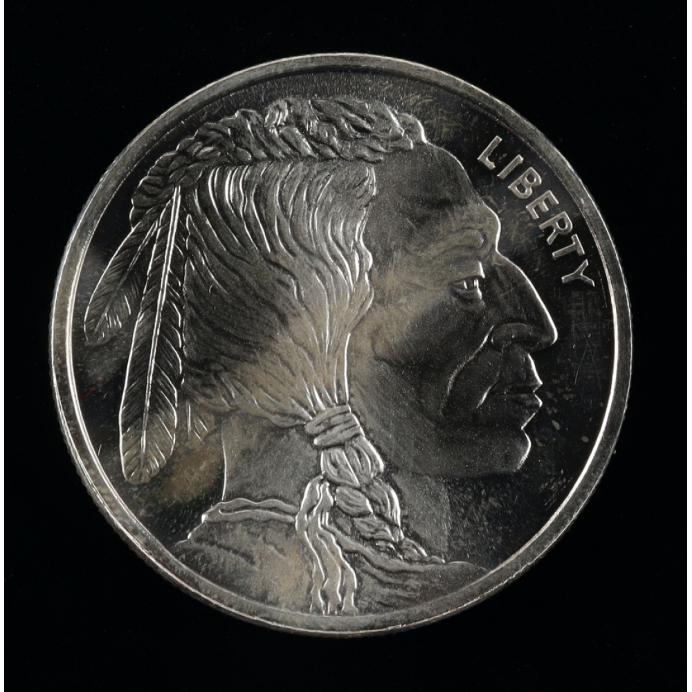 1 oz Silver Indian Head / Buffalo Bullion Round | Pristine Auction
