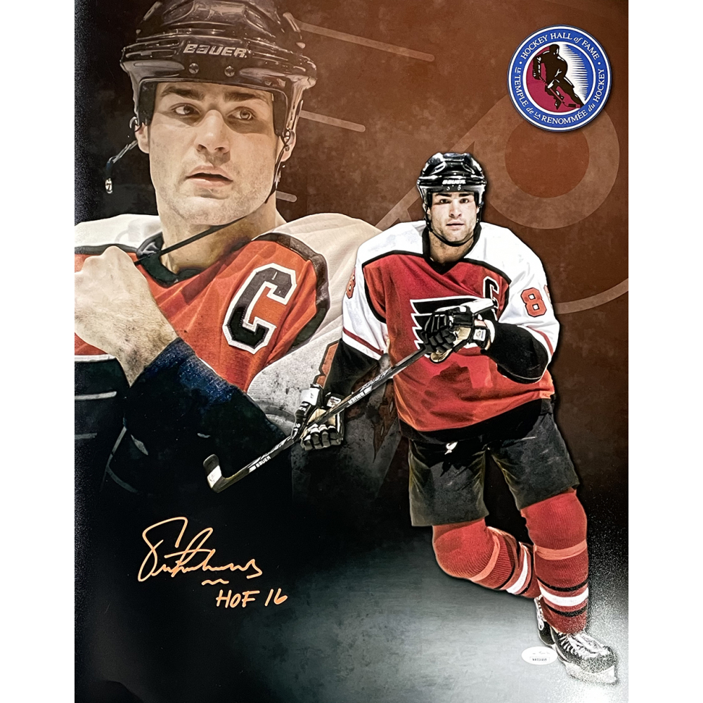 Eric Lindros Signed Flyers 16x20 Photo Inscribed "HOF 16" (JSA ...