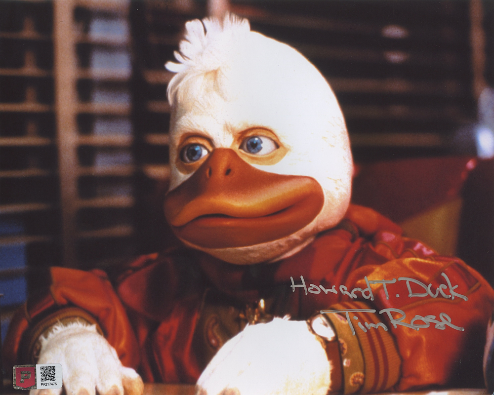 Tim Rose Signed 8x10 Photo Inscribed "Howard T. Duck" (PA COA ...