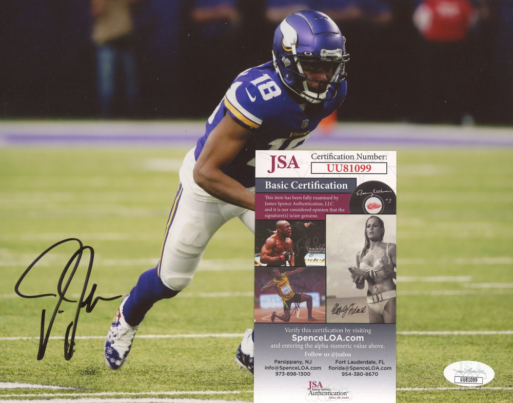 Justin Jefferson Signed Vikings 8x10 Photo (JSA) | Pristine Auction