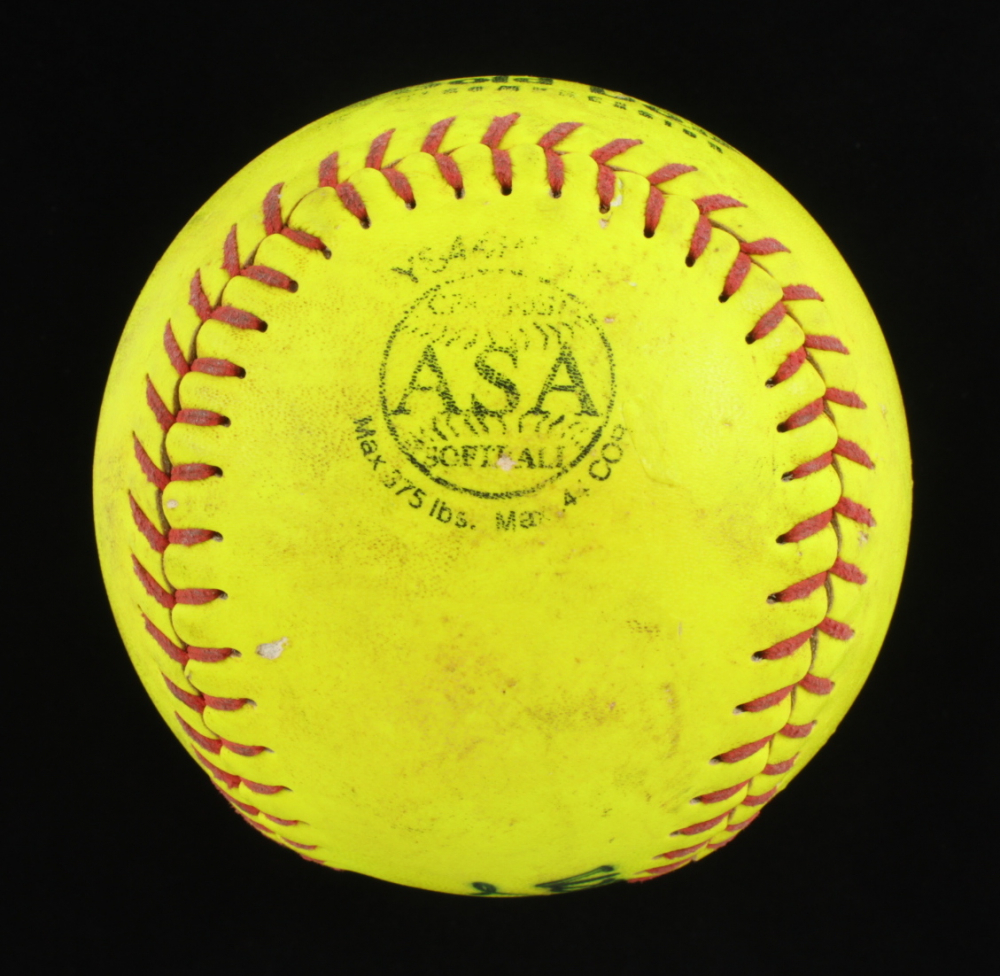 Jennie Finch Signed Team USA Softball Inscribed "USA" (Beckett ...