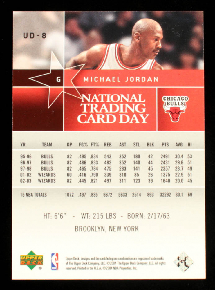 Michael Jordan 2004 National Trading Card Day #UD8 | Pristine Auction