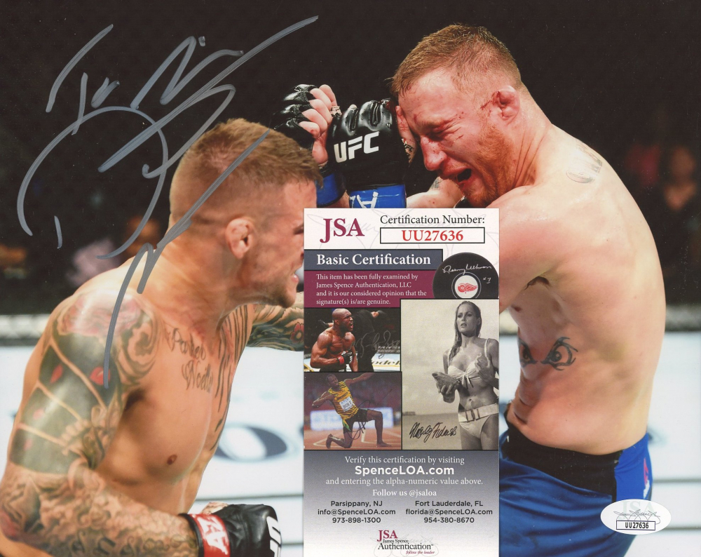 Dustin Poirier Signed UFC 8x10 Photo (JSA) | Pristine Auction