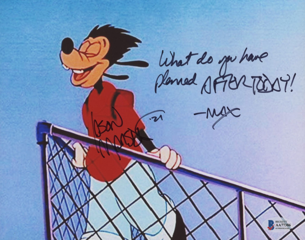 Jason Marsden Signed "An Extremely Goofy Movie" 8x10 Photo Inscribed ...