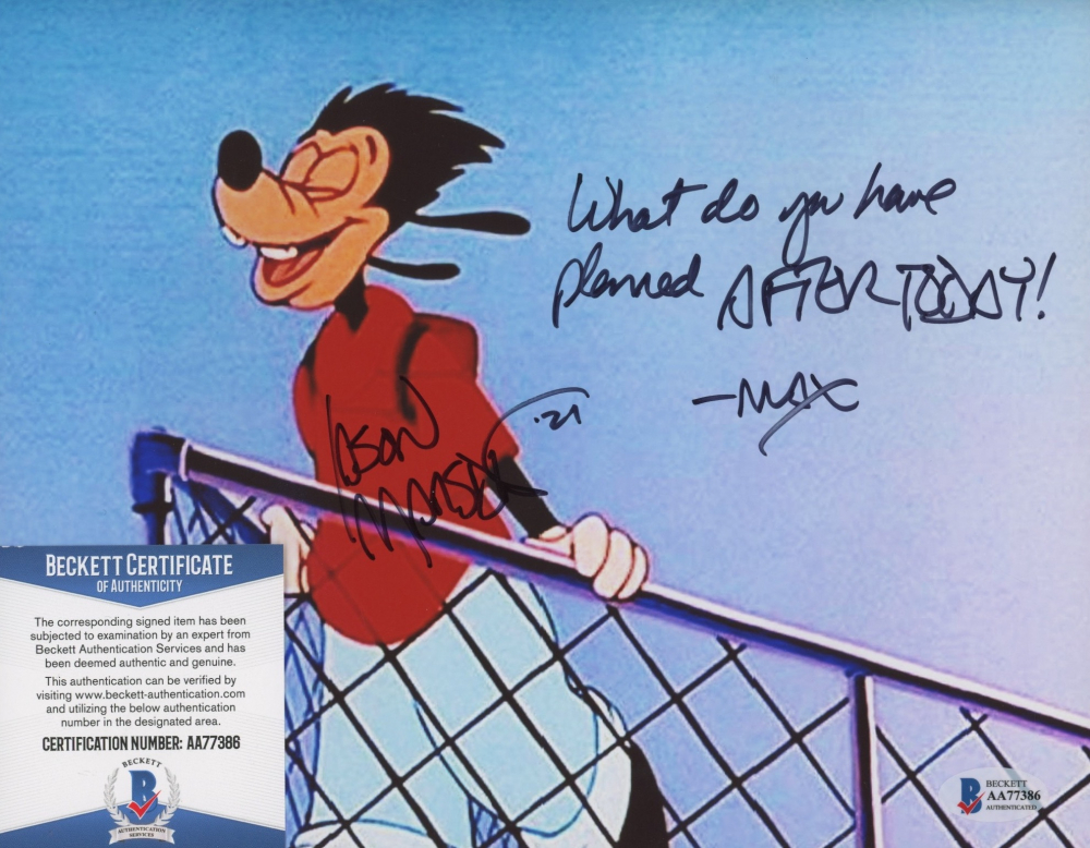Jason Marsden Signed "An Extremely Goofy Movie" 8x10 Photo Inscribed ...