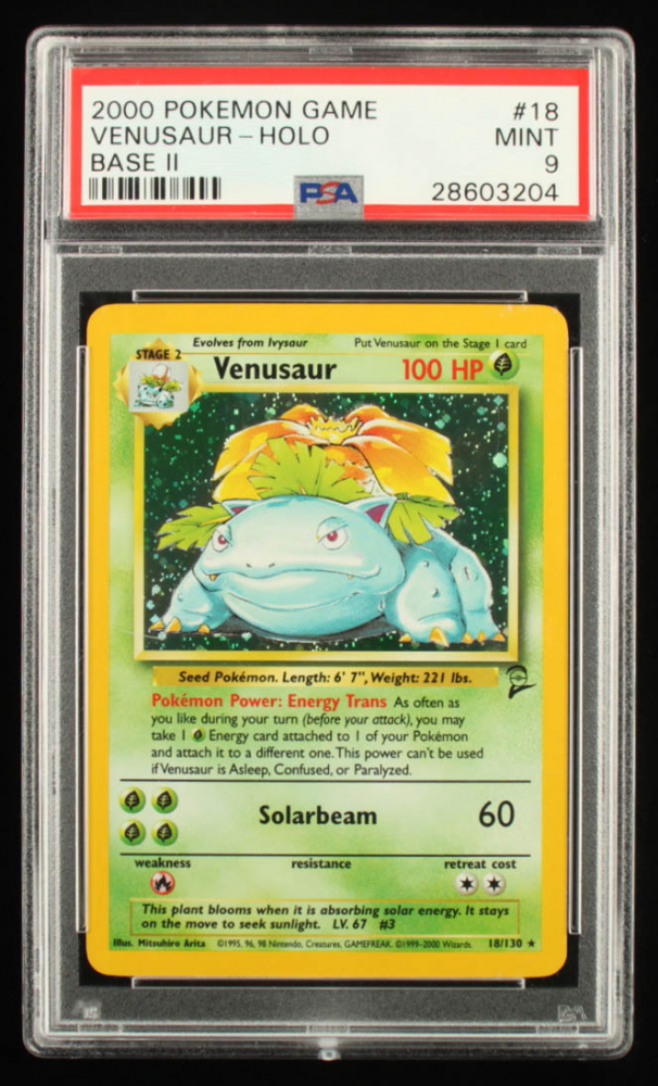 Venusaur 2000 Pokemon Base 2 Unlimited #18 Holo (PSA 9) | Pristine Auction