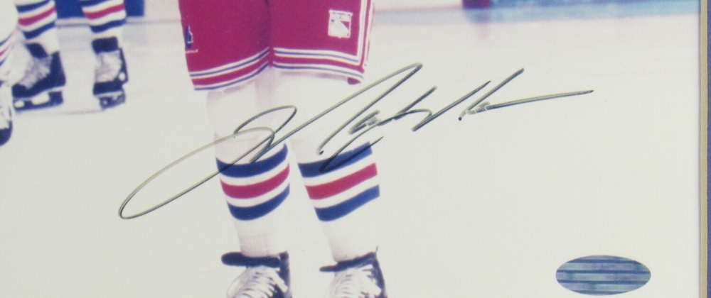 Derek Jeter, Lawrence Taylor & Mark Messier Signed 18x41 Custom Framed ...