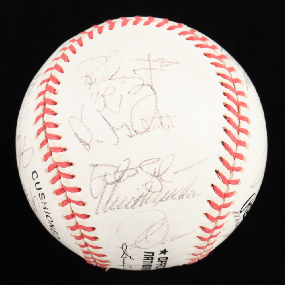 Reds Team-Signed ONL Baseball Signed By (27) with Barry Larkin, Ken ...