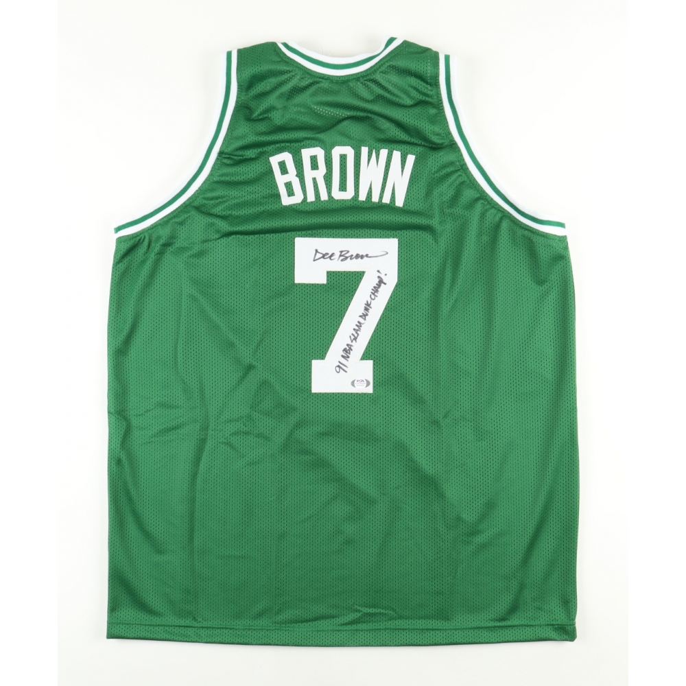 Dee Brown Signed Jersey Inscribed "91 NBA Slam Dunk Champ!" (PSA ...
