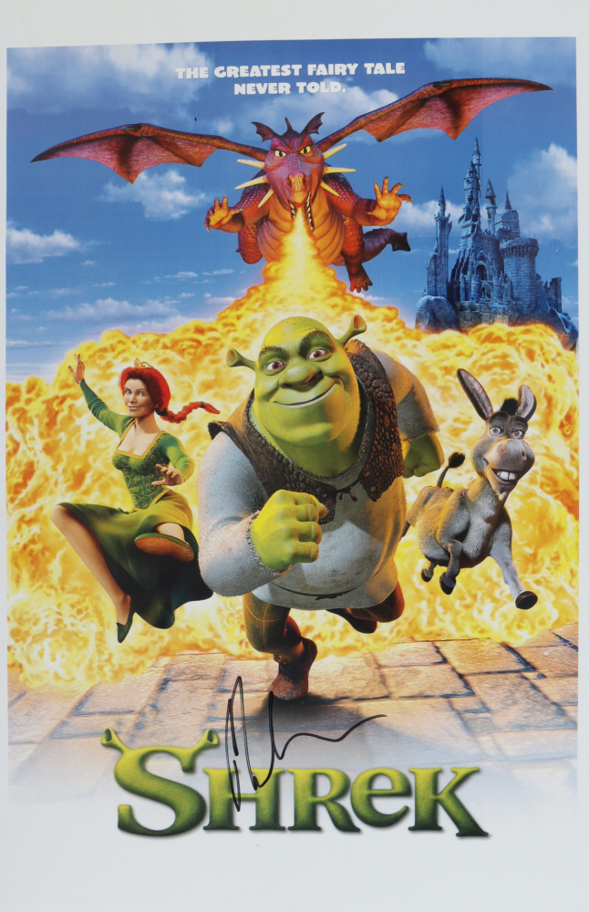 Mike Myers Signed "Shrek" 11x17 Movie Poster Photo (AutographCOA ...