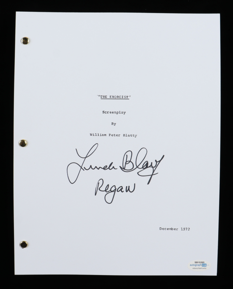 Linda Blair Signed "The Exorcist" Movie Script Inscribed "Regan ...