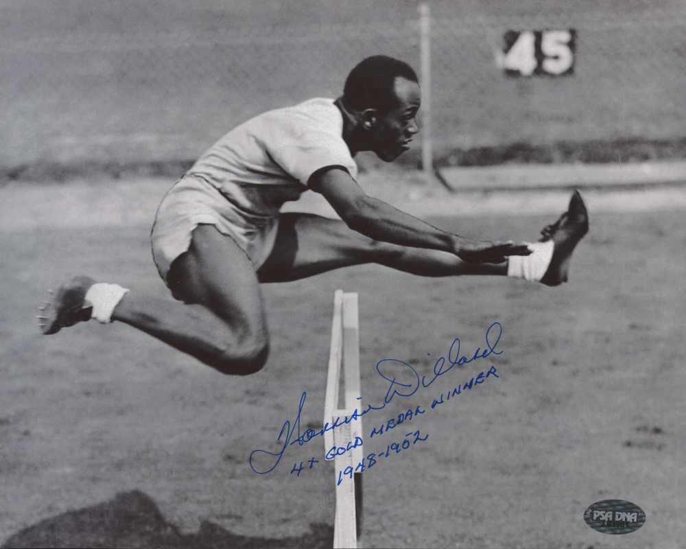 Harrison Dillard Signed Team USA 8x10 Photo Inscribed "4x Gold Medalist ...