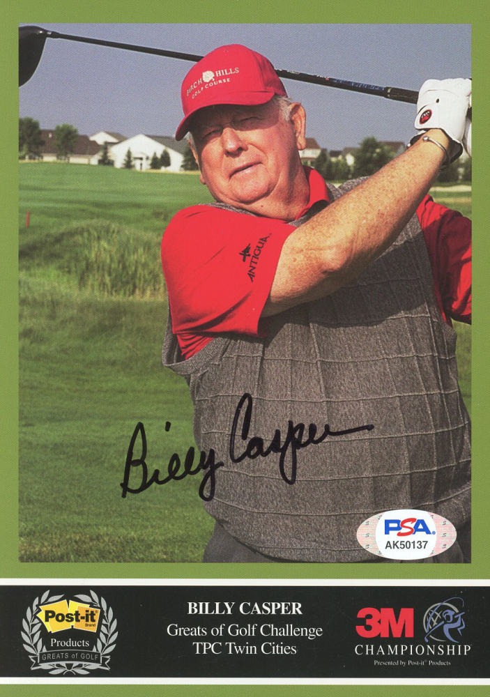 Billy Casper Signed 5x7 Cut (PSA) | Pristine Auction