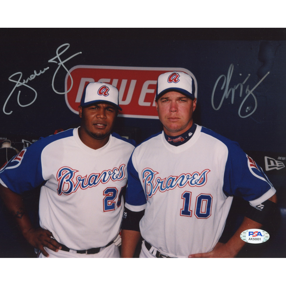 Chipper Jones & Andruw Jones Signed Braves 8x10 Photo (PSA) | Pristine ...