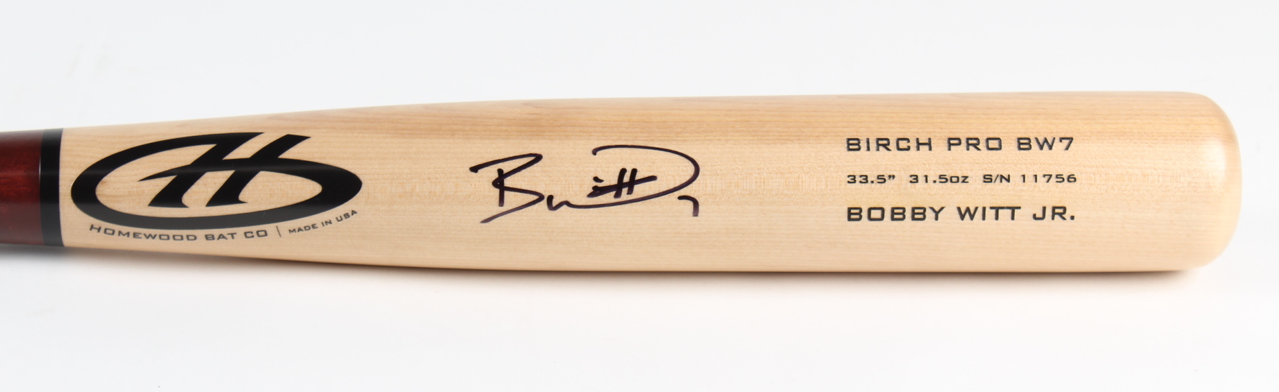 Bobby Witt Jr. Signed Homewood Bat Company Player Model Baseball Bat (Beckett) | Pristine Auction