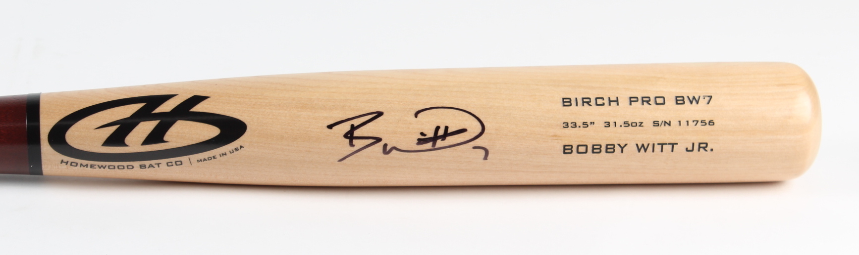 Bobby Witt Jr. Signed Homewood Bat Company Player Model Baseball Bat (Beckett) | Pristine Auction