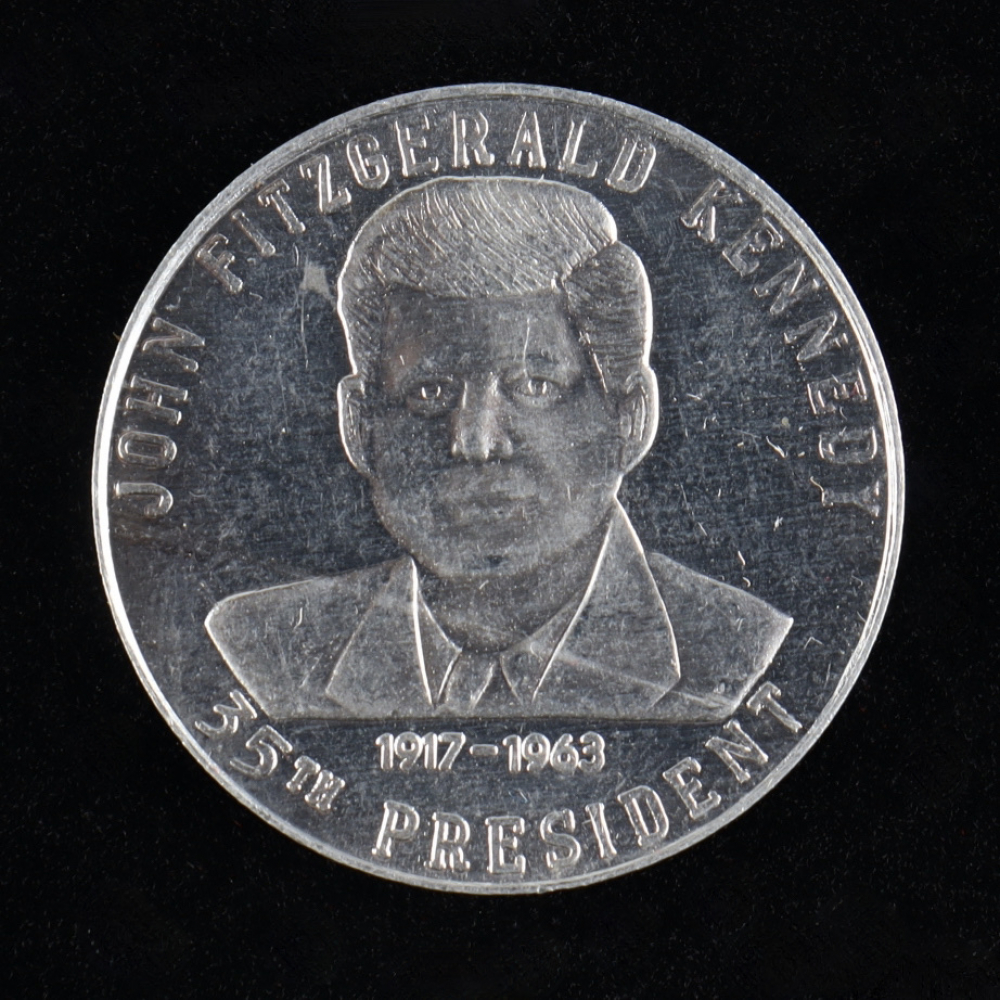 John F. Kennedy Commemorative Aluminum Medallion | Pristine Auction